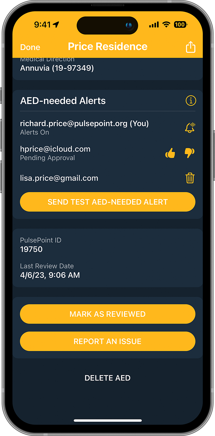 PulsePoint | 911-initiated AED Response: AED-needed Alerts